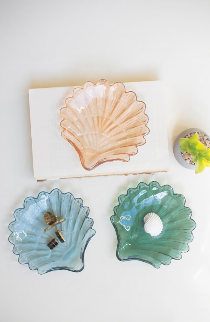 Glass Scallop Shell Bowl – The Aloha Bungalow